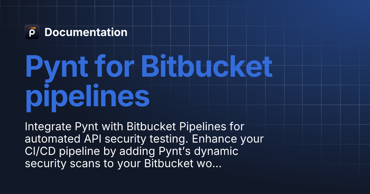 Pynt for Bitbucket pipelines | Documentation