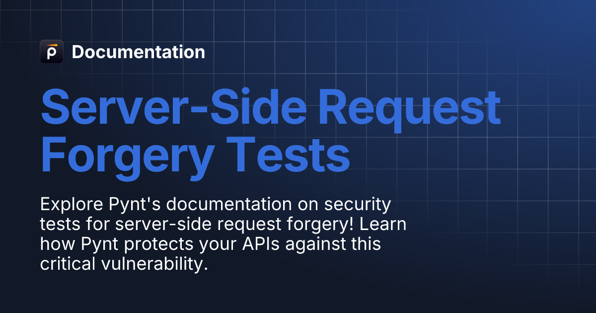 Server-Side Request Forgery Tests | Documentation