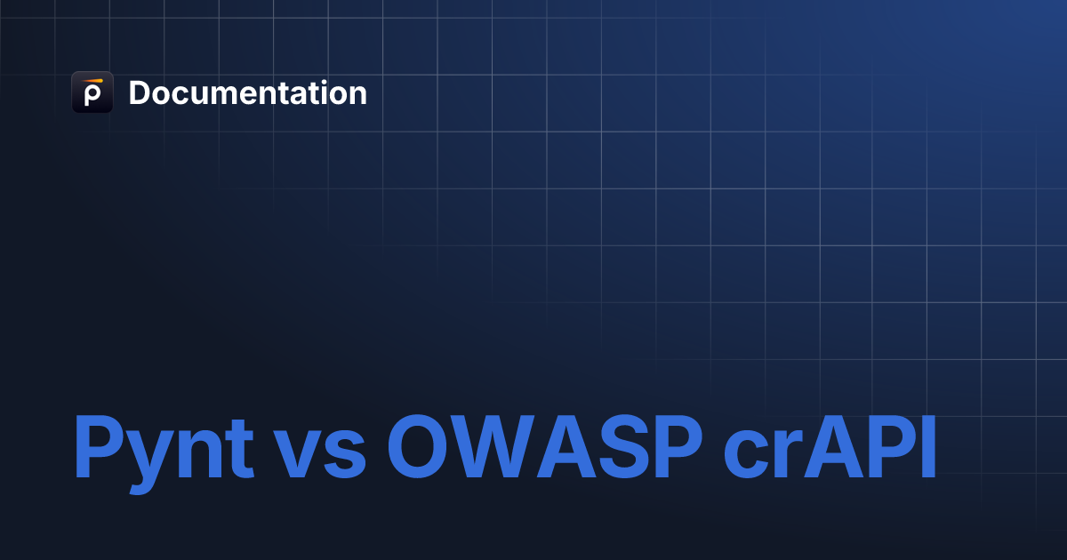 Pynt vs OWASP crAPI | Documentation